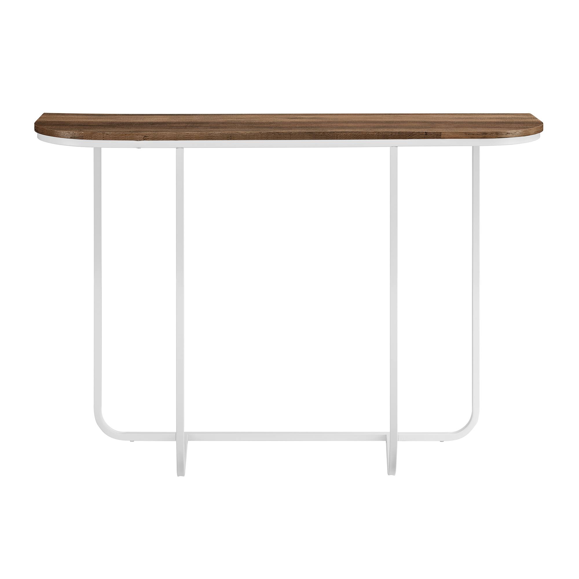 Walker Edison White Reclaimed Barnwood Modern Curved Entry Table | Michaels