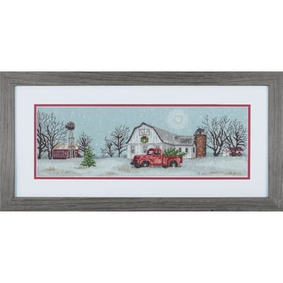 Dimensions® Winter Farm Counted Cross Stitch Kit | Michaels