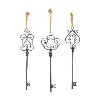 31" Black Metal Skeleton Key Industrial Wall Décor Set | Michaels