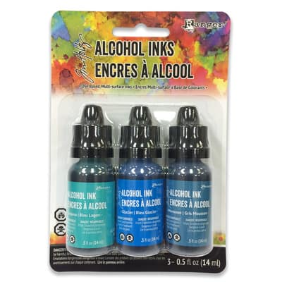 Tim Holtz® Teal & Blue Spectrum Alcohol Inks, 3ct. | Michaels