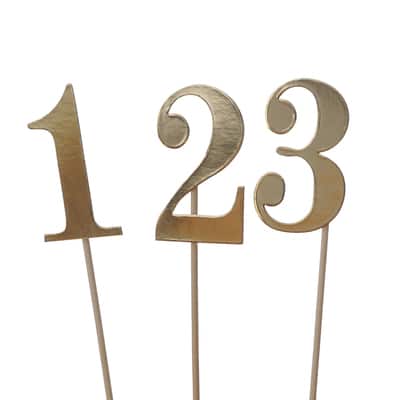 1-12 Gold Table Numbers by Celebrate It™ | Michaels