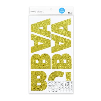 Gold Chunky Glitter Alphabet Stickers by Recollections™ | Michaels