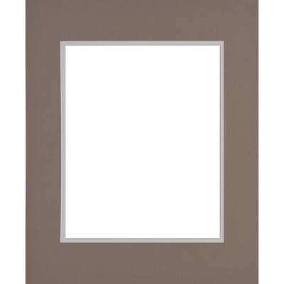 16" x 20" Tan & Ivory Double Mat by Studio Décor®, 11" x 14" Opening ...