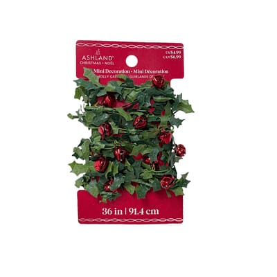 3ft. Mini Holly Garland Decoration by Ashland® | Michaels