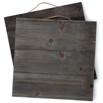 9 Packs: 2 ct. (18 total) 10" x 10" Greywashed Wood Square Plaques by ...