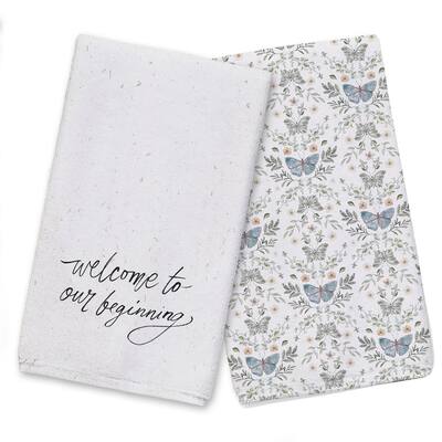 Welcome to Our Beginning Tea Towel Set | Michaels