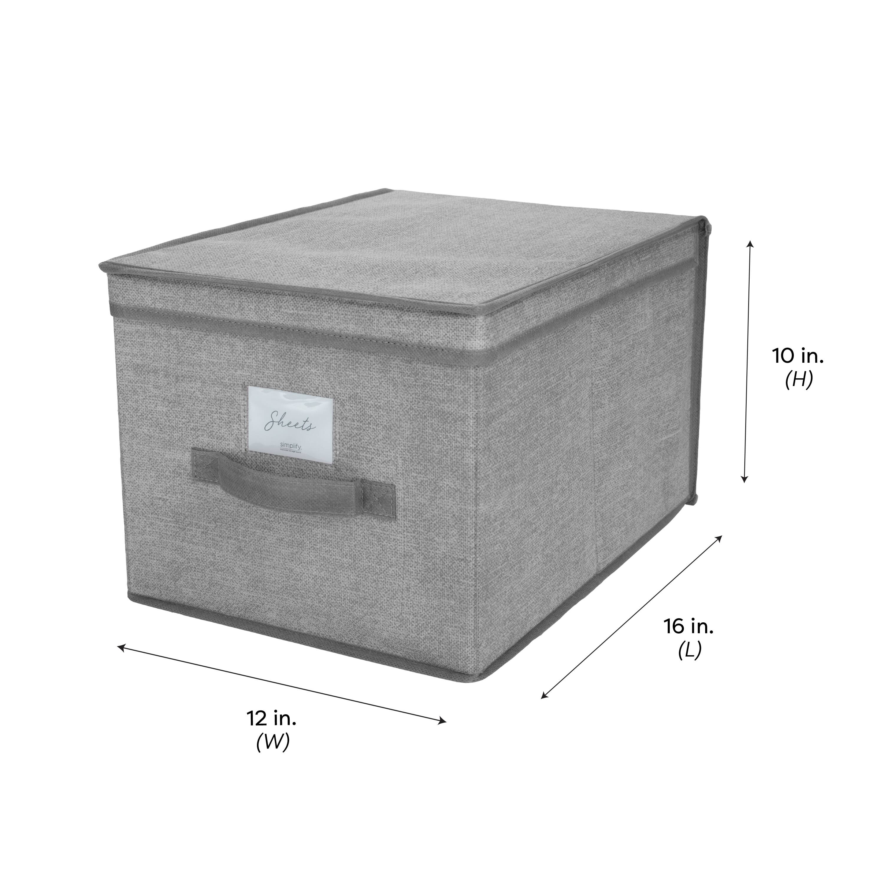 Simplify 12" Heather Gray Storage Box | Michaels