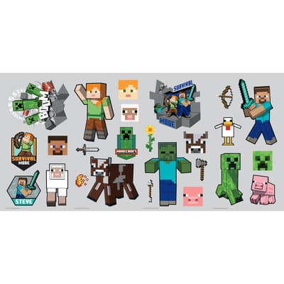 RoomMates Minecraft Characters Peel & Stick Wall Decals | Michaels