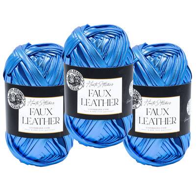 3 Pack Lion Brand® Haute Stitches Faux Leather Yarn, Color: Cruise ...