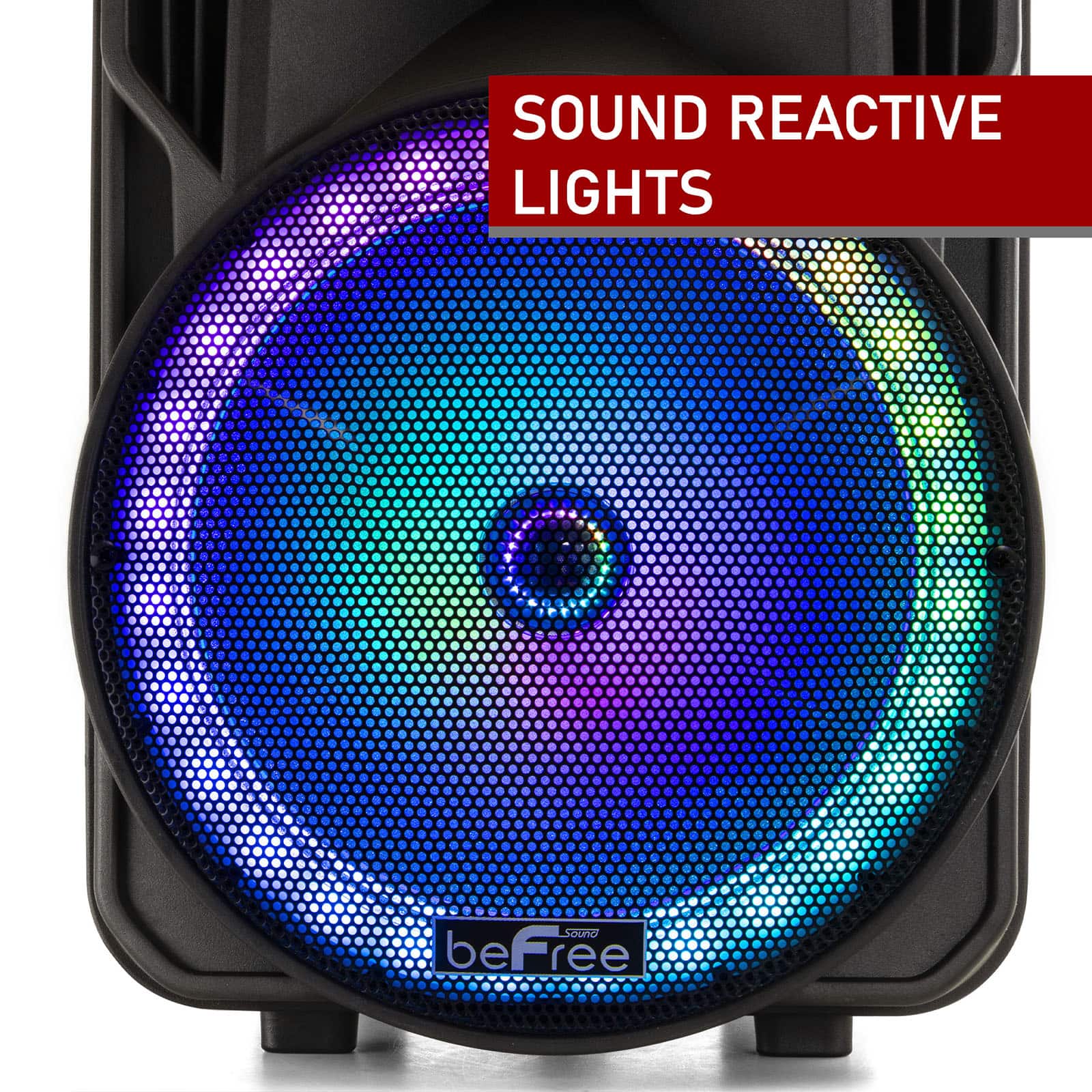 beFree Sound 12" Bluetooth Rechargeable Portable PA Party Speaker With ...
