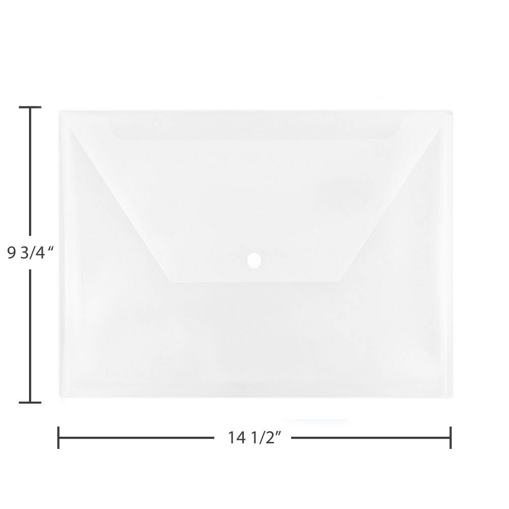 JAM Paper 9.75" x 14.5" Plastic Snap Closure Envelopes, 12ct ...