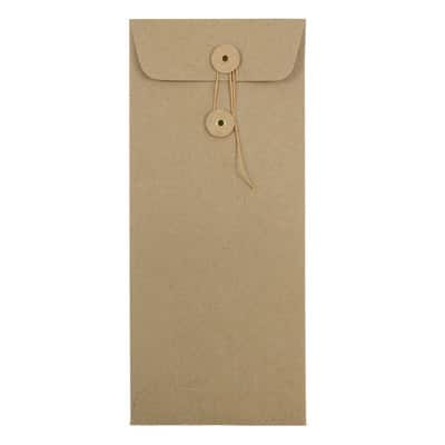 JAM Paper #10 Brown Kraft Paper Bag Business Button & String Closure ...