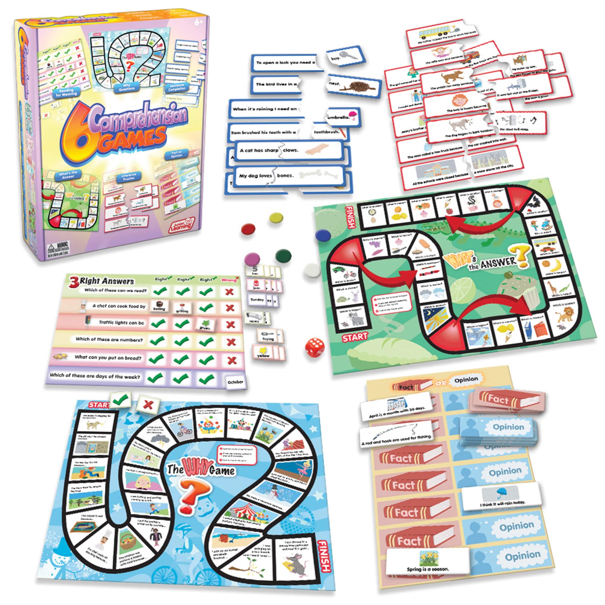 Junior Learning® 6 Comprehension Games Set | Learning Games | Michaels