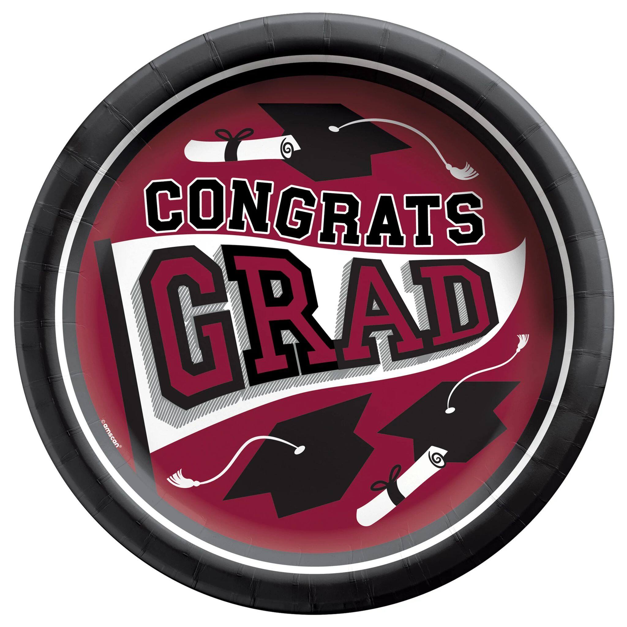 8.5" Congrats Grad Round Paper Lunch Plates, 40ct. | Michaels
