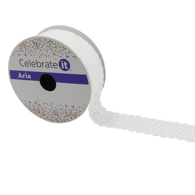 1.5" x 3yd. Lace Ribbon by Celebrate It™ Aria Vintage Blush | Michaels