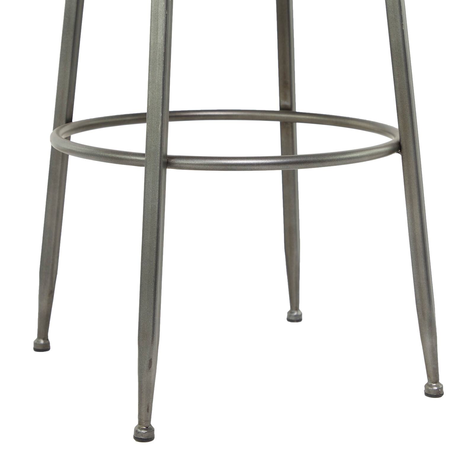 30" Gray Metal Industrial Counter Stool | Michaels