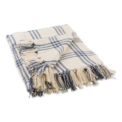 DII® French Blue Modern Farmhouse Plaid Throw | Michaels