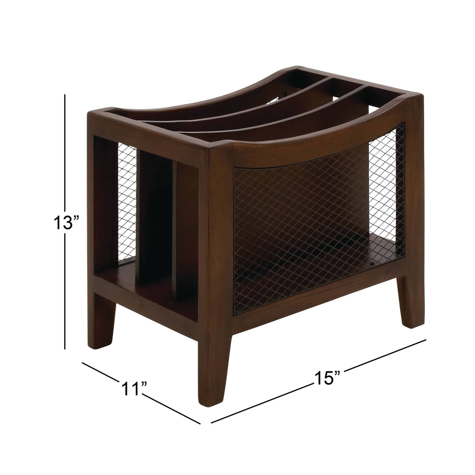 Brown Wood Traditional Magazine Rack Holder | Michaels