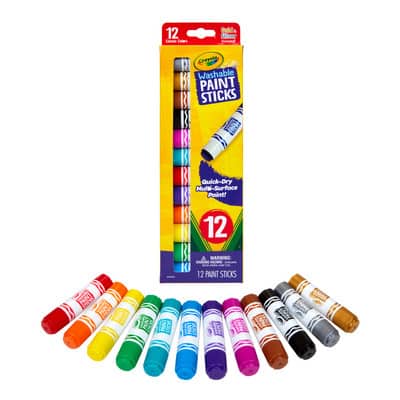Crayola® 12 Color Washable Paint Sticks | Michaels