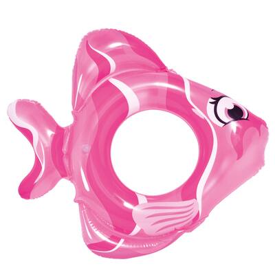 31" Pink Fish Inflatable Pool Ring Tube Float | Michaels