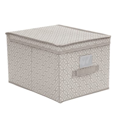 Simplify Large Gray Boho Storage Box | Michaels