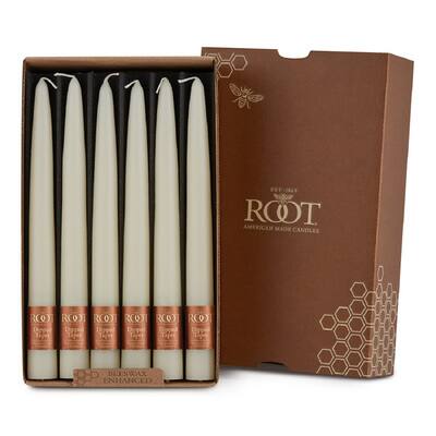 Root Candles 9" Unscented Taper Candles, 12ct., Color: Ivory | Michaels