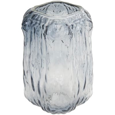 9" Gray Ombre Textured Rectangular Glass Vase | Michaels