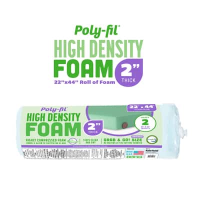 Poly-Fil® 2" High Density Foam, 22" x 44" | Michaels