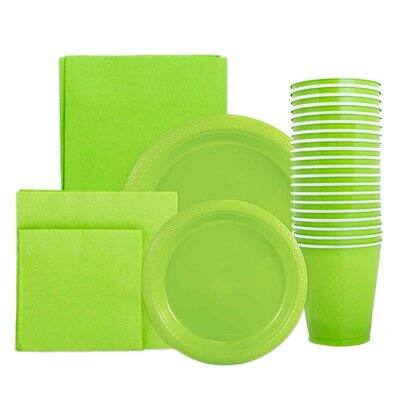 JAM Paper Party Tableware Assortment Pack, Color: Lime Green | Michaels