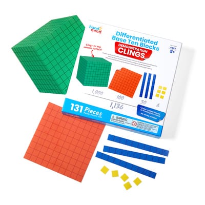 Hand2mind® Differentiated Base Ten Blocks Demonstration Clings | Michaels