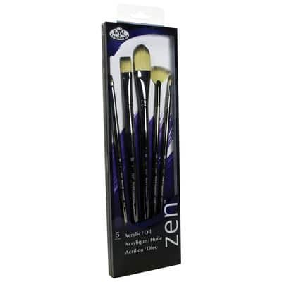 Zen™ Series 53 Long Handle 5 Piece Brush Set | Michaels