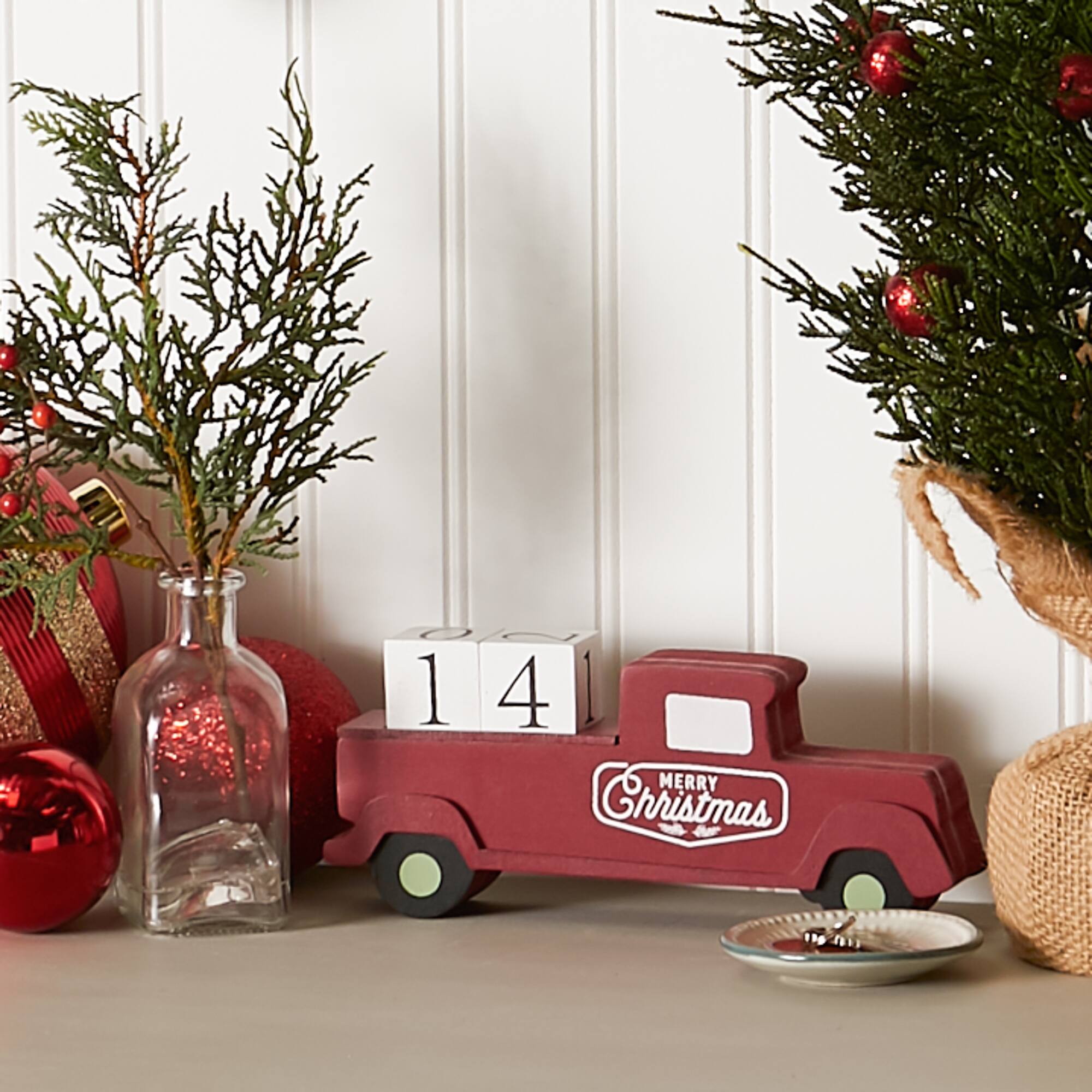 DII® Christmas Tree Truck Tabletop Block Calendar | Michaels