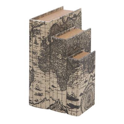 World Map Wooden Traditional Book Box Set | Michaels