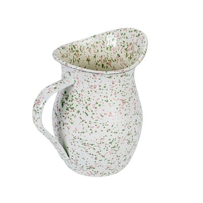 Hello Honey® 6.5" Mint & Pink Splatterware Enameled Metal Pitcher ...