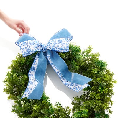 Blue Ribbon Boxwood Wreath | Projects | Michaels