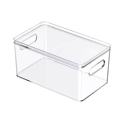 Small Clear Stacking Plastic Bin with Lid by Simply Tidy® | Michaels