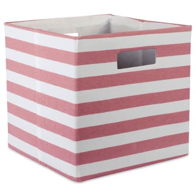 DII® Striped Square Storage Cube, Color: Rose | Michaels