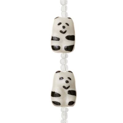 Buy in Bulk - 12 Pack: Black & White Ceramic Panda Beads, 20mm by Bead ...