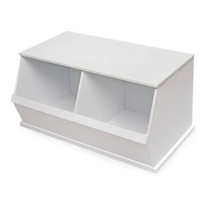 Badger Basket 2 Bin Stackable Storage Cubby, Color: White | Michaels
