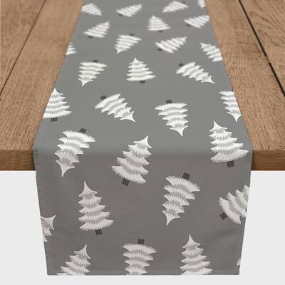 90" White & Black Trees Table Runner | Michaels