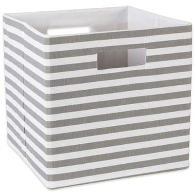 DII® 13" Gray Pinstripe Storage Cube | Michaels