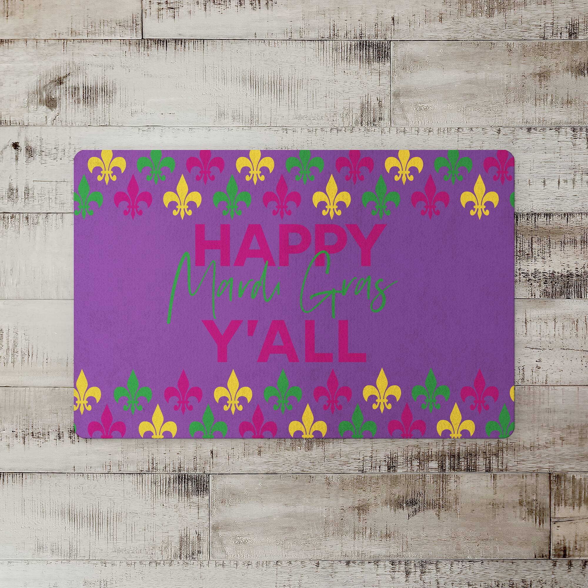 Happy Mardi Gras Floor Mat | Michaels