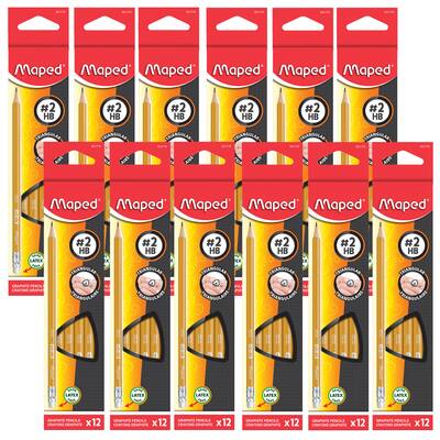 Maped® Triangular Graphite #2 HB Pencils, 12 Packs of 12 | Michaels
