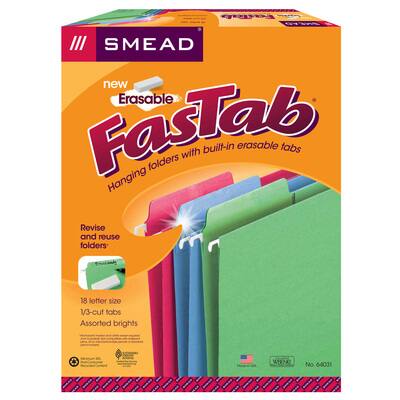 Smead® Erasable FasTab® Hanging File Folders, 18ct. | Michaels