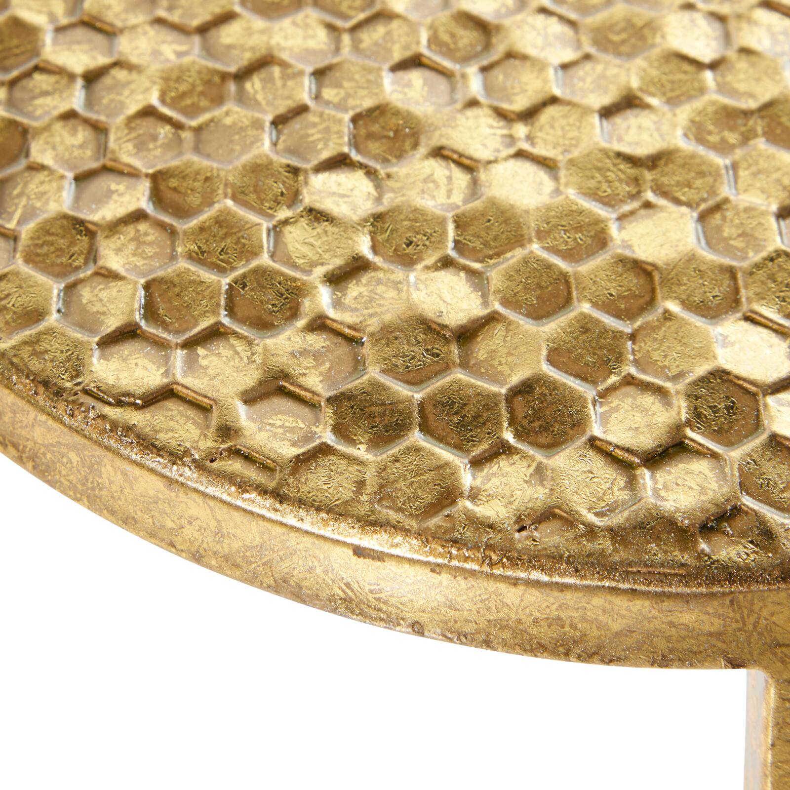 Gold Round Metal Glam Accent Table Set | Michaels