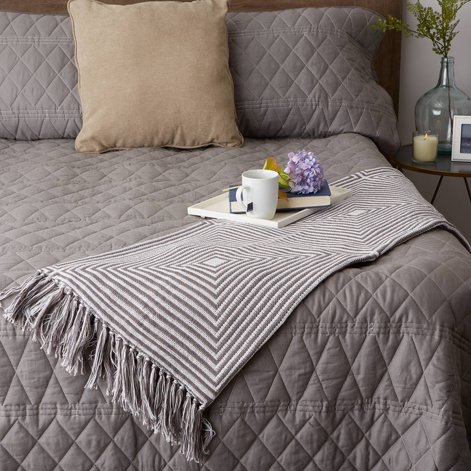 Gray Square Throw | Throws | Michaels