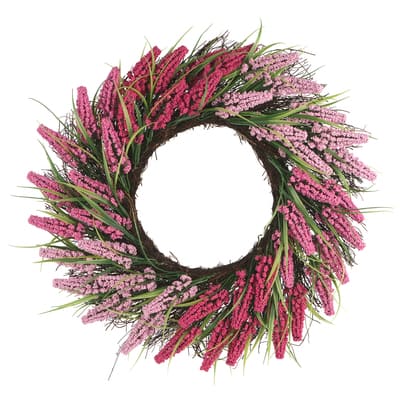 22" Pink Heather Wreath by Ashland® | Michaels