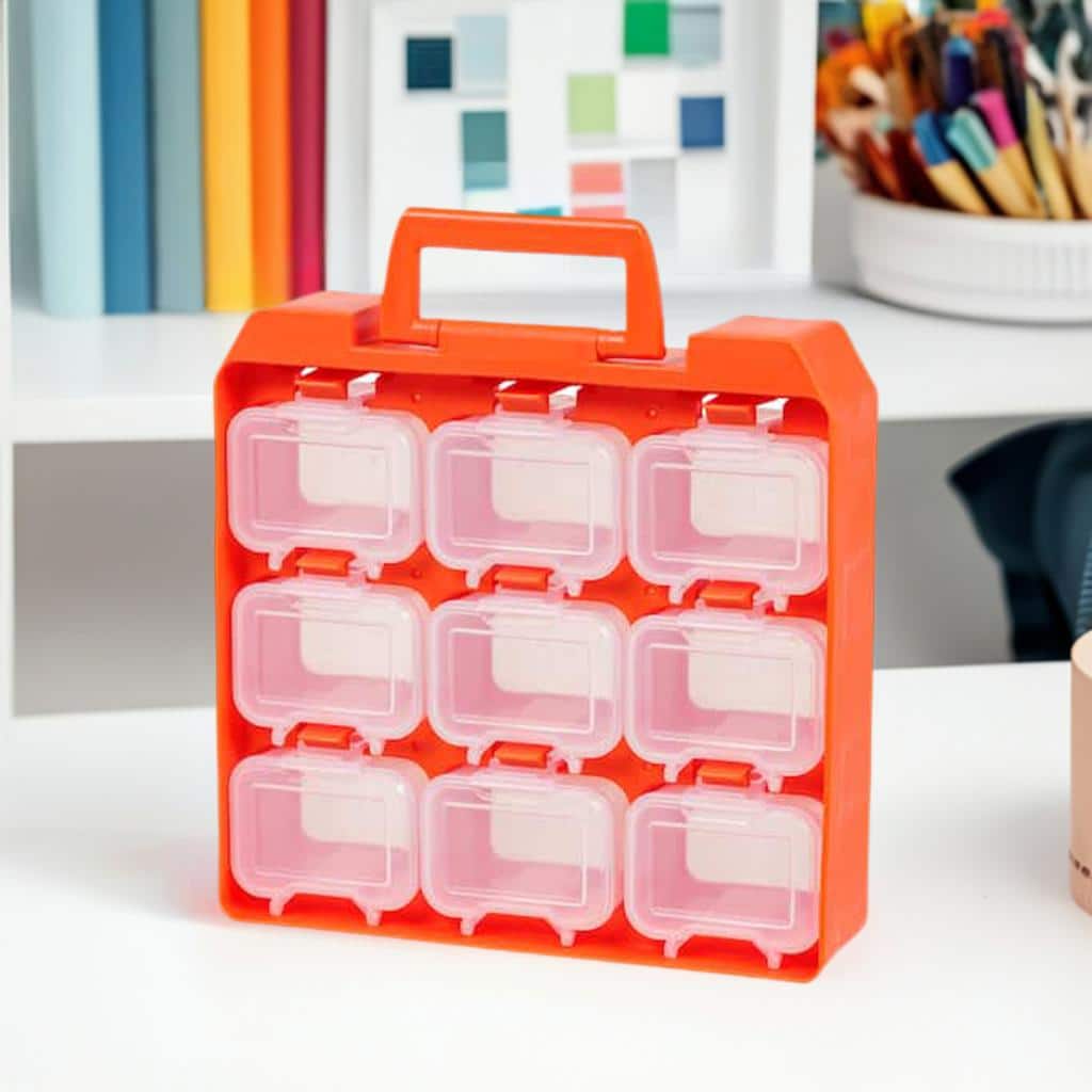 Iris® Orange 9-Compartment Utility Storage Case | Michaels
