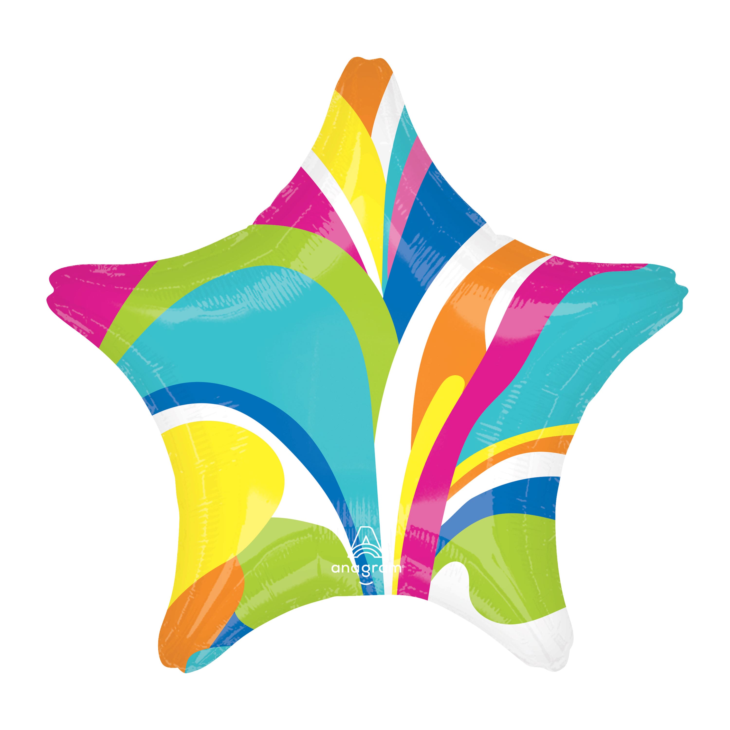 19" Vibrant Marble Star Foil Balloon | Michaels