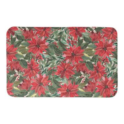 Poinsettia Pattern Bath Mat | Michaels